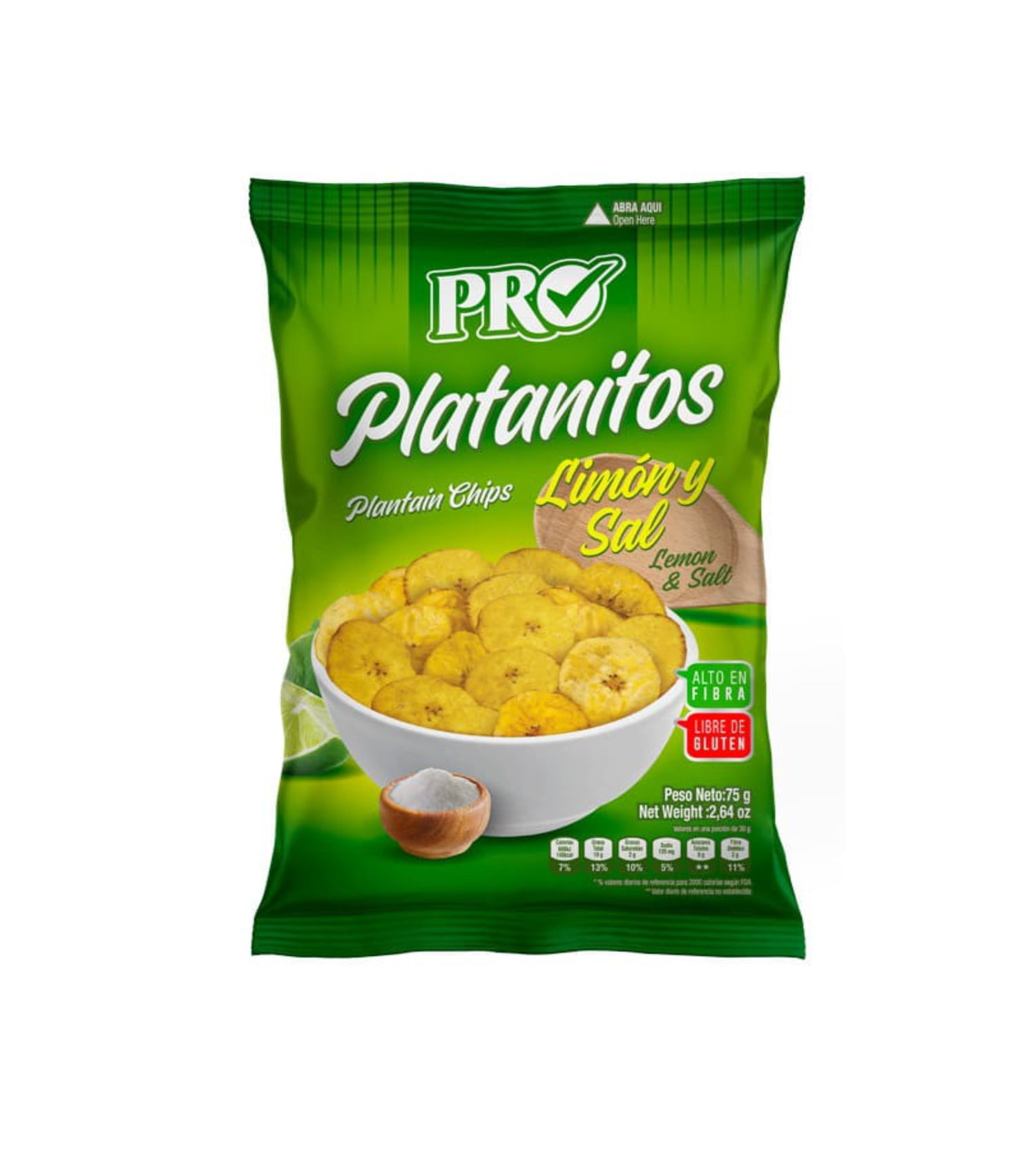 PRO PLATANITOS LIMON Y SAL 160 G - Bodega Mi Amiga