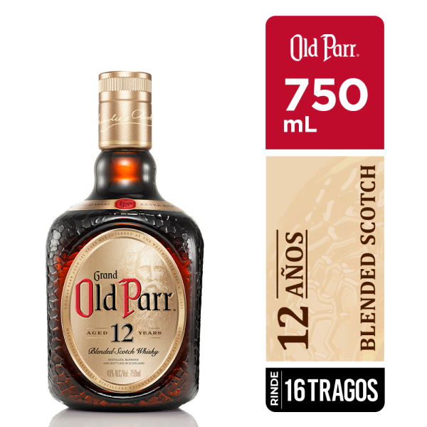 OLD PARR 12 AÑOS WHISKY 750 ML - Bodega Mi Amiga