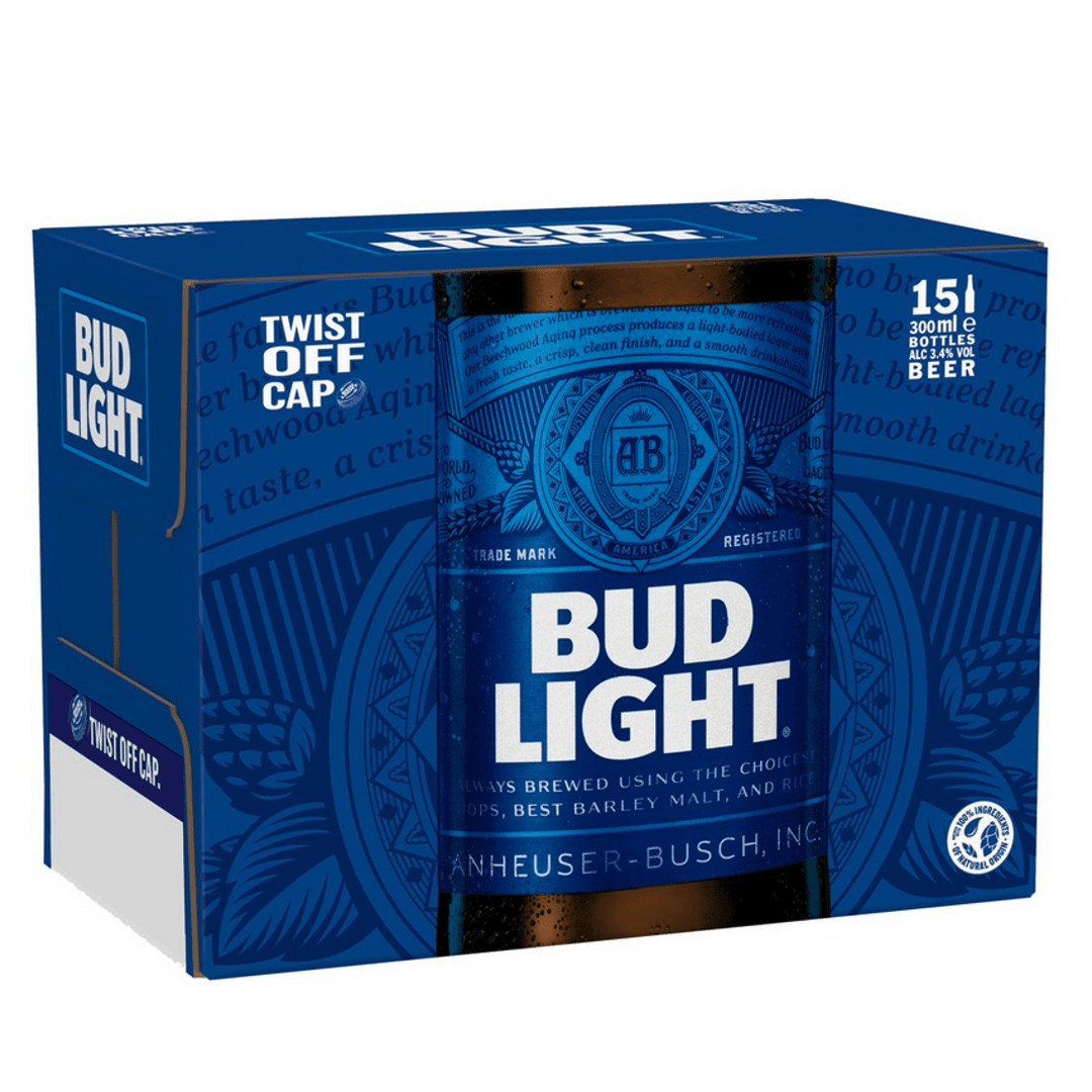 BUD LIGHT CAJA BOTELLA (15 UNIDADES) - Bodega Mi Amiga